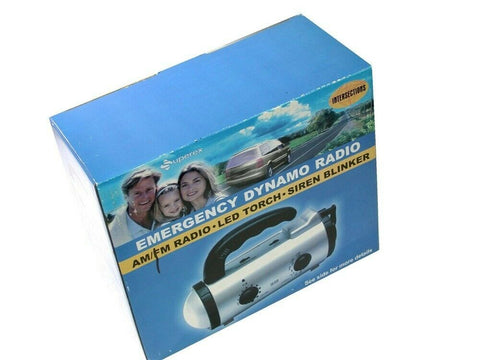 NEW SUPEREX BATTERY OPERATED EMERGENCY DYNAMO RADIO / LED TORCH / SIRE
