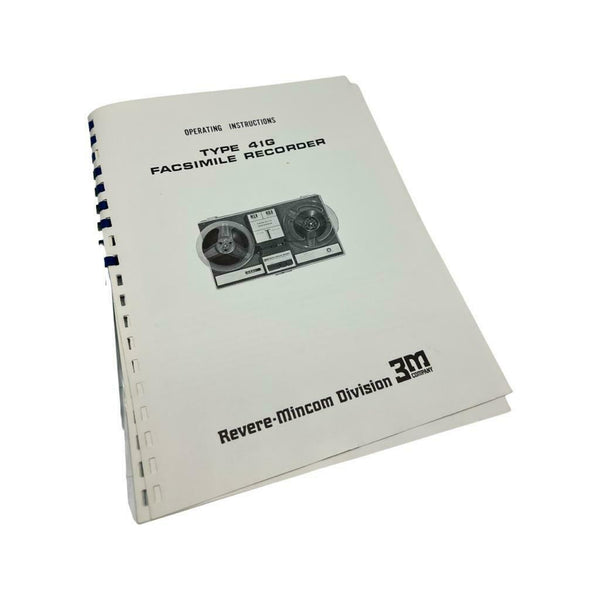 Revere-Mincom Type 41G Facsimile Recorder Manual