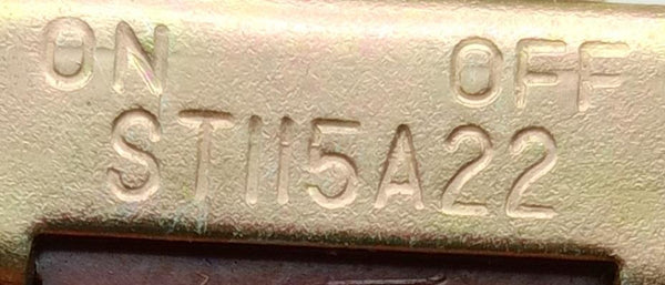 Fujisoku ST115A22 2-Position Toggle Switch 6-15A 150-300VAC