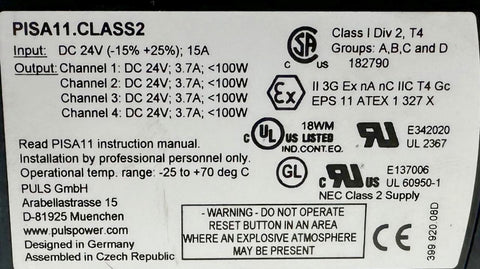 PULS PISA11.CLASS2 Protection Module