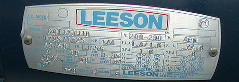 NEW LEESON 1/4 HP 3 PHASE AC MOTOR MODEL C4T17DH1B