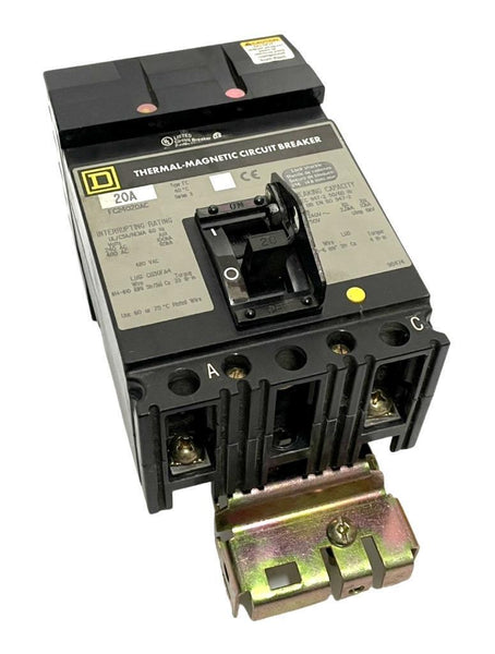 Square D FC24020AC 2-Pole I-Line Circuit Breaker 20A 480VAC 1 PH Plug-