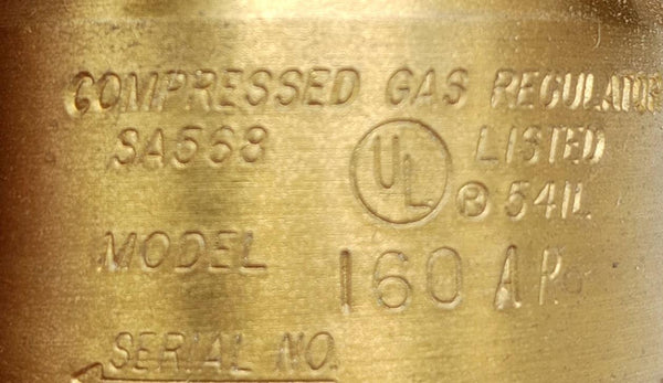 Weldmark 160 AR Compressed Acetylene Gas Regulator SA568 350 PSIG Max.