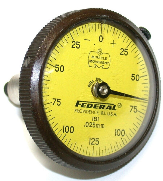 Federal Dial .025mm Perpendicular Metric Indicator Model I8I