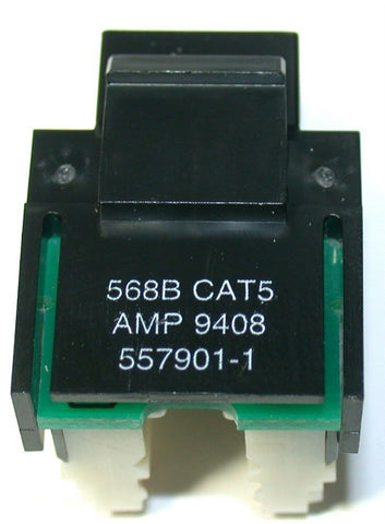 AMP Netconnect Open Wiring Systems 110v Panel Mount Jack Assembly 5579