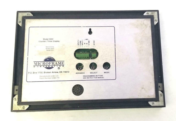 Microframe 5400 Counter/Timer Display 24 VAC