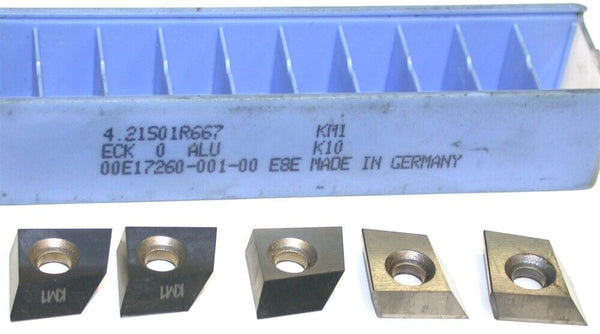 Lot of 5 Hertel ECK 0 ALU K10 Indexable Carbide Milling Inserts 4.2150