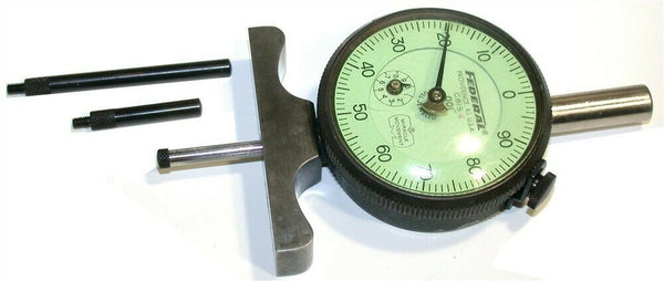 Federal Depth Gage Large Dial .001" Indicator Set 1" Travel C81S