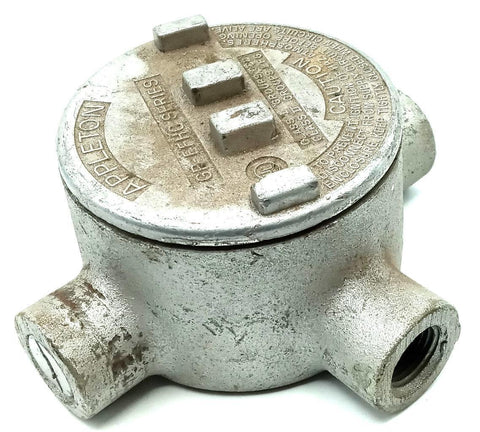 Appleton GRT75 Explosion Proof RMC Conduit Outlet Box W/ Cover 3/4" HUB ...