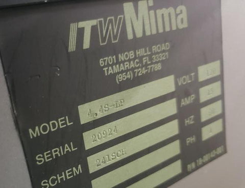ITW Mima 4.4S-LP Low Profile Pallet Stretch Wrapper 60" Turntable 4,00