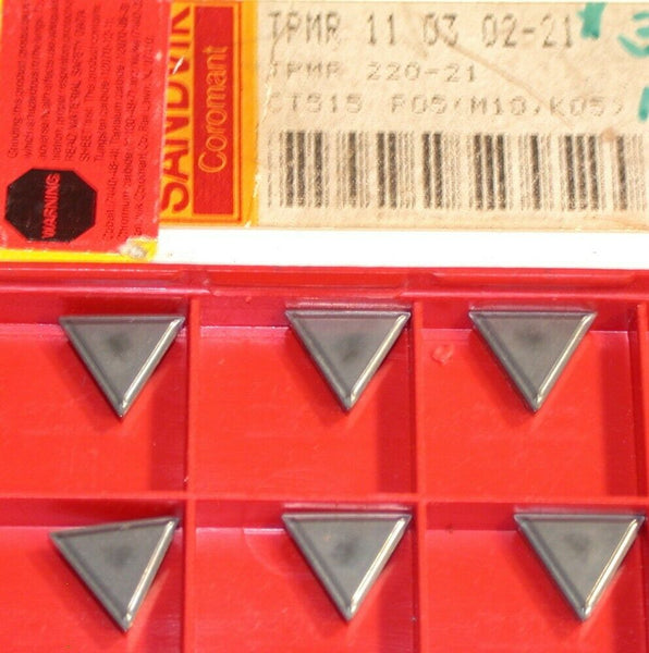 Lot of 6 New Sandvik Indexable T-Max S inserts for turning TPMR 11 03
