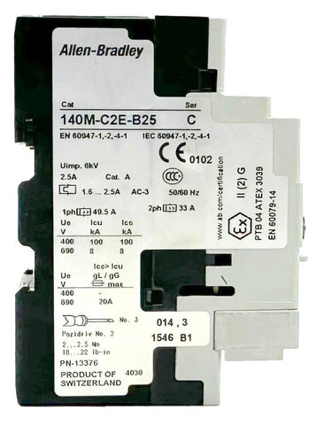 Allen Bradley 140M-C2E-B25 Series C Circuit Breaker – Surplus Select