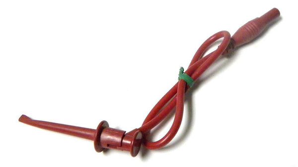 MINIGRABBER RED POSITIVE 10" TEST CLIP TO BANANA PLUG TEST LEAD ...