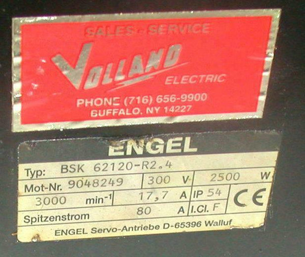 Rebuilt Engel BSK 62120-R2.4 Servo Motor 300 V 2500 Watt