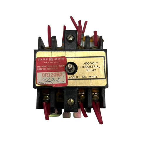 General Electric CR120B 020 Industrial Relay Series A NEMA A600 P300 6