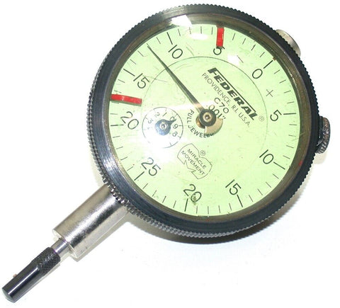 Federal Large Dial .001" Indicator w/ Revolution Counter Model C7O ...