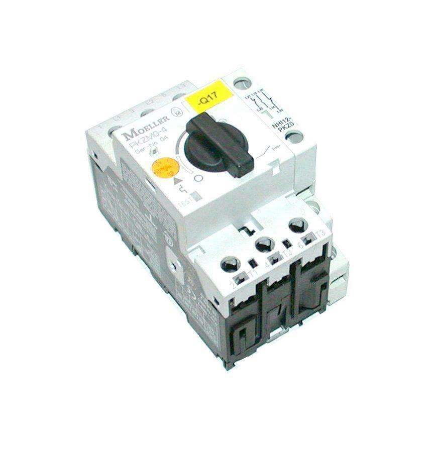 Moeller PKZM0-4 Motor Overload Relay 2.5-4.0 Amp 600 VAC
