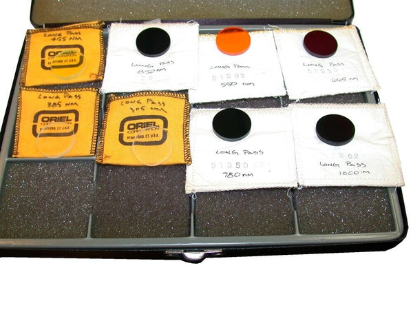 Oriel 1" Diameter 8 Piece Assorted Long Pass Filter Set with Case