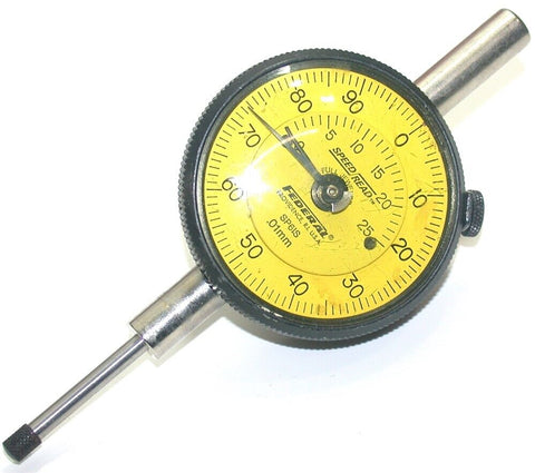 1 inch Federal .01mm Long Range Dial Indicator Speed Read Rev Counter