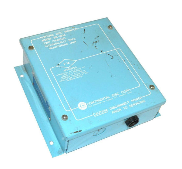 CONTINENTAL DISC CORP. BB-100A RUPTURE DISC MONITOR TWO CHANNEL MONITO