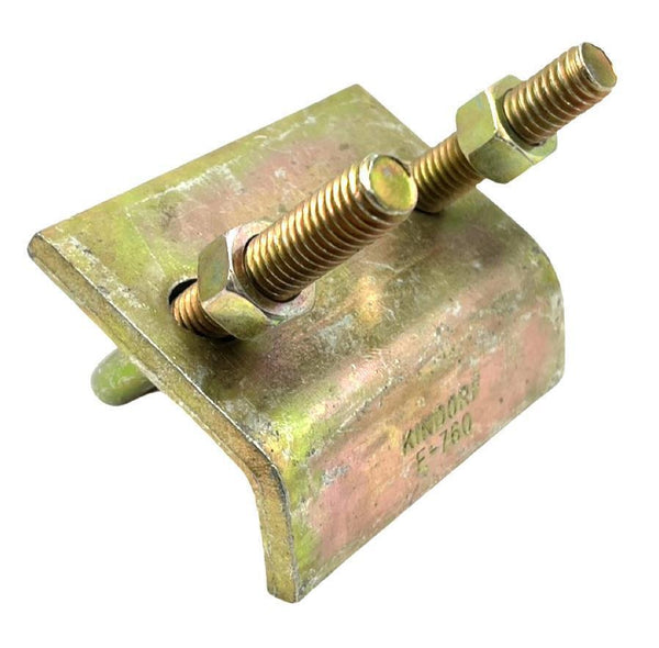 Lot of (2) Kindorf E-760 3" Galv-Krom Steel U-Channel Strut Beam Clamp