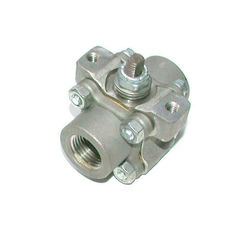 Worcester Controls 3-Piece Stainless Steel Ball Valve 1/2 NPT NO HANDL ...