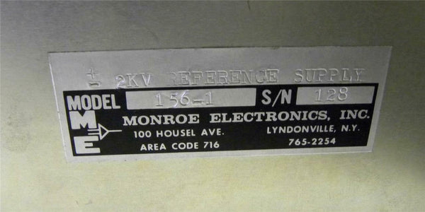 Monroe Electronics 156-1 Reference Power Supply +/- 2000 Volts 330 UA
