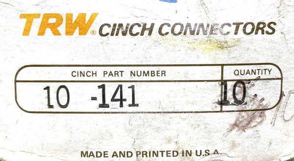 TRW 10-141 Cinch Connector Terminal Block 20A 250V 10 Circuit - Box of