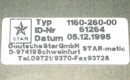 STAR LINEAR MODULE W/ PRECISION BALLSCREW MKK #1160-260