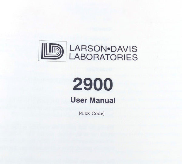Larson Davis Model 2900 RLM Digital Sound Level Meter User Manual ...