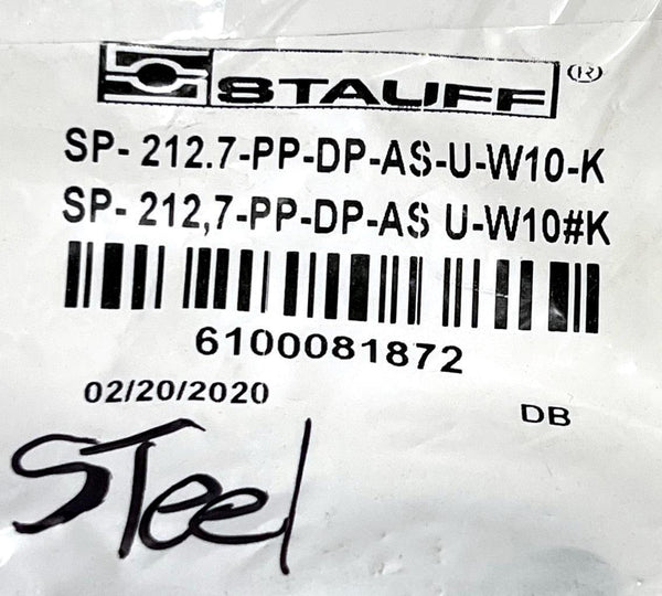 Stauff SP-212.7-PP-DP-AS-U-W10-K Single Weld Plate