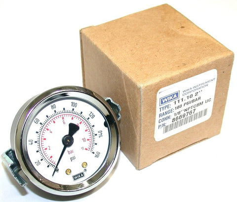 WIKA 0 To 160 psi 1/8 NPT Type 111.10 2" Pressure Gauge 8669767 NIB | Surplus Select