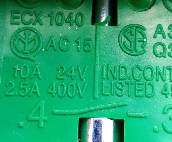 AutomationDirect ECX-1040 PushButton Contact Block W/ Switch Box 10A 4