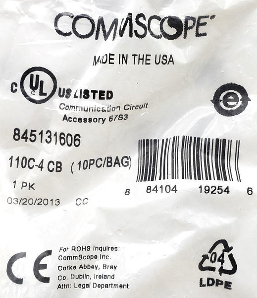 Commscope 107058919 Wiring Block With Legs With Hardware 110AW2-100 ...