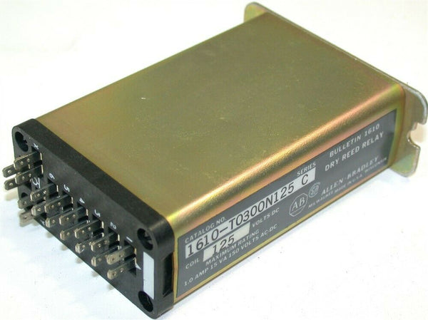 Allen Bradley Dry Reed Relay 125 VDC Coil 1.0 Amp 1610-T0300N125 Serie