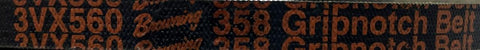 Browning 3VX560 358 Gripnotch Belt 56" x 0.375" Cogged Notched V-Belt ...