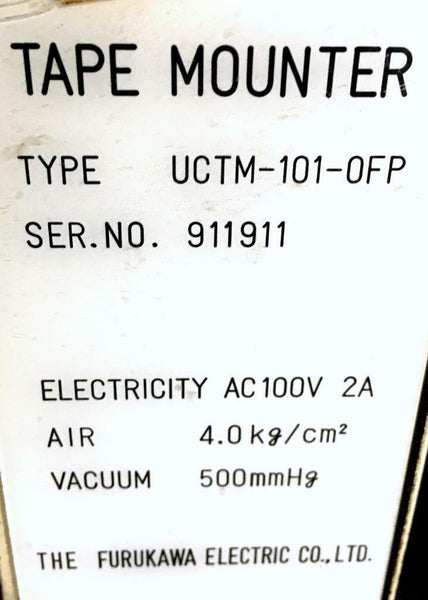 THE FURUKAWA ELECTRIC CO. UCTM-101-0FP TAPE MOUNTER 100 VAC @ 2 AMPS