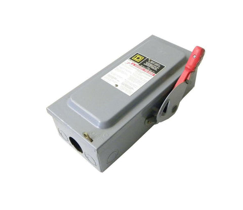 SQUARE D H222N 2-POLE 60 AMP FUSIBLE SAFETY SWITCH DISCONNECT 240 VAC