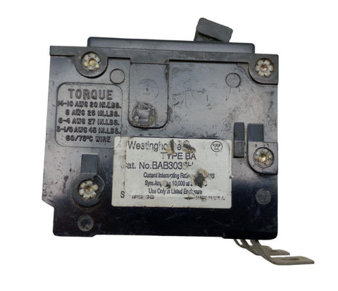 Eaton BAB3030H 3-Pole Quicklag Circuit Breaker 30A 240V 3 PH Bolt-On M