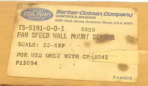 New Barber-Colman TS-5191-0-0-1 Fan Speed Wall Mount Sensor