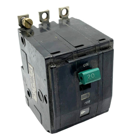Square D QOB320 3 Pole Circuit Breaker 20A 120-240VAC Green Switch Ori