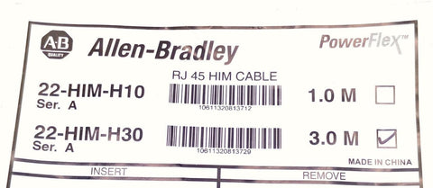 Allen-Bradley 22-HIM-H30 Powerflex DSI HIM To RJ45 Ethernet Adapter Ca