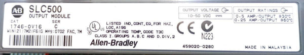 Lot of 2 Allen-Bradley 1746-OV16 SLC 500 Digital Output Module 16-Chan