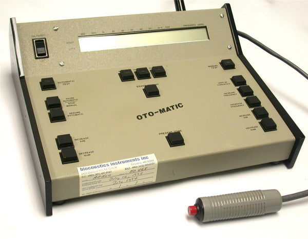 VERY NICE OTO-DATA OTO-MATIC AUDIOMETER MONITOR MODEL AC500 W RESPONSE