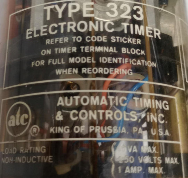 ATC Automatic Timing & Controls Type 323 Electronic Timer 0-15 Sec. 25