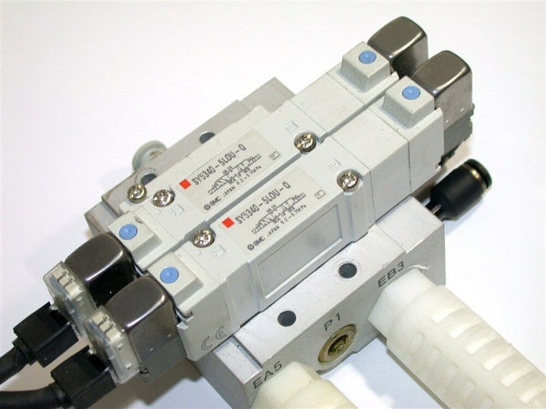 SMC 2 SOLENOID 24V STACK UP BANK ASSEMBLY SY5340-5L0U-Q