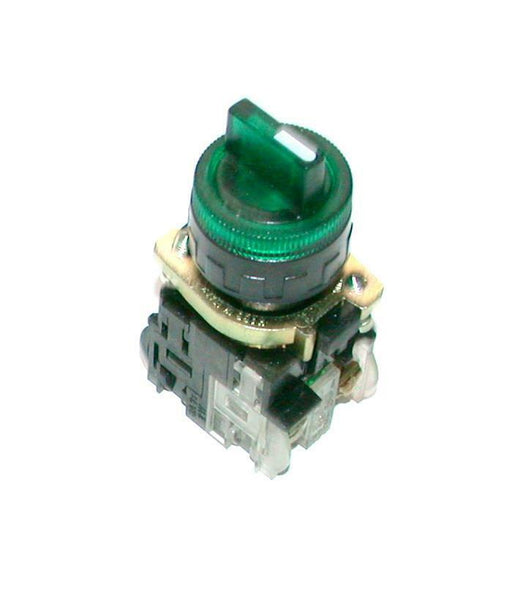 NEW DENRON 2-POSITION MAINTAINED ILLUMINATED GREEN SELECTOR SWITCH 1 N