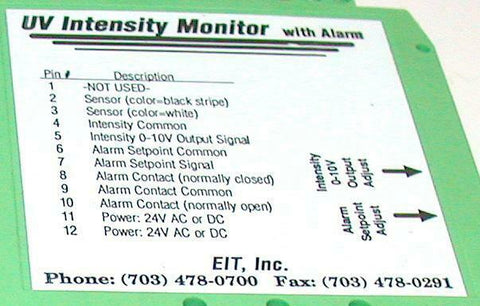 New EIT INC. DRM-002 UV Intensity Monitor with Alarm