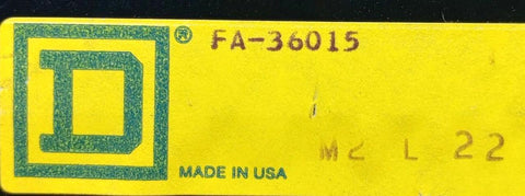 Square D FA-36015 3-Pole I-Line Circuit Breaker 15A 600V 3 PH Plug-In ...