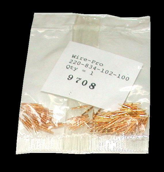 New Pack Of 100 Wire-Pro 220-834-102-100 Connector Pins